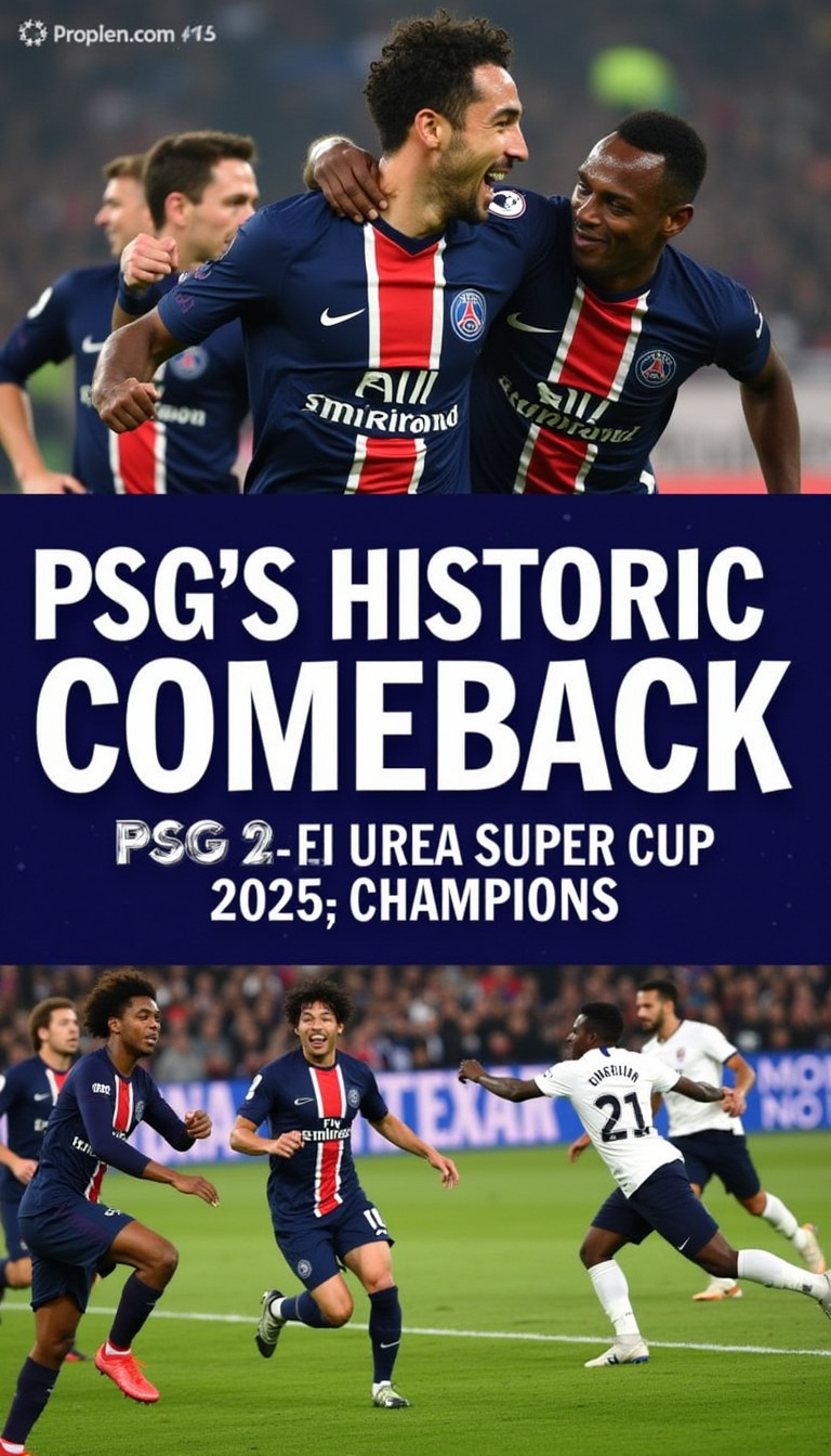 PSG Stages Dramatic Comeback To Win 2025 UEFA Super Cup On Penalties ...